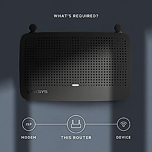 Linksys WiFi 5 Router, Dual-Band, 1,000 Sq. ft Coverage, with Parent Control, Up to 10+ Devices, Speeds up to (AC1200) 1.2Gbps - EA6350-4B