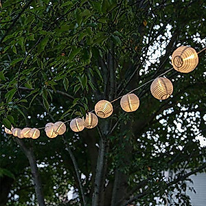 Vigdur Lantern - String Lights Waterproof Connectable Nylon Hanging Lantern String Lights Plug in White Decorative Lights for Patio Wedding Party Bedroom Indoor Outdoor Use,9.84FT