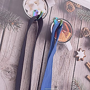 YEWIN 12pcs Rainbow Metal Wall Hooks-Vintage Mounted Hook Hangers with 24pcs Screws for Robe Coat, Towel, Hanging Hat, Cap, Scarf, Cup, Key, Bag (Rainbow 12pcs)