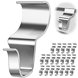JUGEFORNI No-Hole Needed Vinyl Siding Hooks for Hanging,Heavy Duty Stainless Steel Siding Clips Outdoor Wreath Hangers for Fall Porch Decorations (20 Pack)