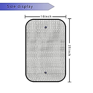 RV Door Window Cover, RV Window Shade for Heat Insulation and UV Protection, Camper Accessories for Travel Trailers with Two Large Diameter Suction Cup, Hook and Loop Fastener, 16 x 25, Silver