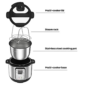 Instant Pot Duo Plus 9-in-1 Electric Pressure Cooker, Slow Cooker, Rice Cooker, Steamer, Sauté, Yogurt Maker, Warmer & Sterilizer, Includes App With Over 800 Recipes, Stainless Steel, 8 Quart