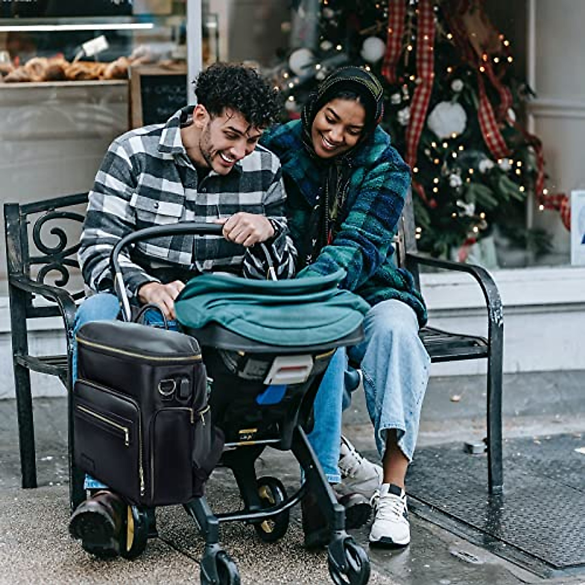 Ezgnuk Leather Diaper Bag Backpack, Travel Back Pack,Large Capacity Maternity Baby Nappy Organizer with USB Charging Port…