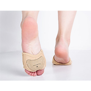 missfiona Women's Neoprene Half Sole Dance Paws Forefoot Pad Half Lyrical Shoes(XL, Nude)