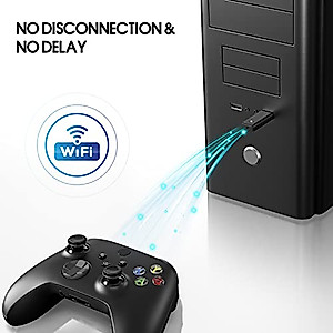 Smlau XB2 Wireless Adapter Compatible with Xbox One Controller & Xbox Series X for Windows 7/8/8.1/10/11