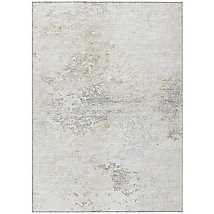 Addison Rugs Indoor/Outdoor Accord AAC35 Ivory Washable 1'8" x 2'6" Indoor Outdoor Area Rug, Easy Clean, Machine Washable, Non Shedding, Bedroom, Living Room, Dining Room, Kitchen, Patio Rug