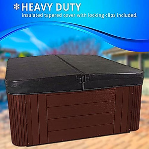 AquaLife Ariana™ 7-Person 30-Jet Non-Lounger Hot Tub with LED Lighting, Insulated Cover, Built-in Ice Bucket, Stainless Steel Heater and Ozonator