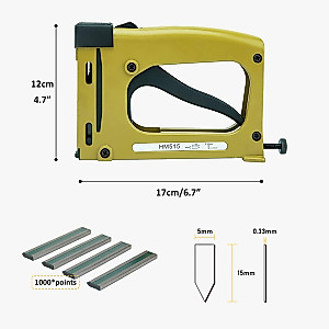 QUTUNI Point Driver for Picture Framing, Picture Frame Stapler Framing Point Driver with 1000 Points for Artist Framing Paintings and Pictures
