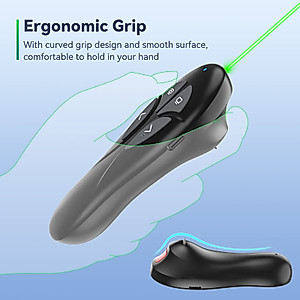 Wireless Presentation Clicker, 2 in 1 USB Type C Powerpoint Clicker with Laser Pointer, Clicker for Powerpoint Presentation Remote PPT PowerPoint Clicker for Mac,Computer, Keynote,Laptop