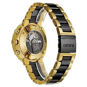 Rado D Star Chronograph Automatic Yellow Gold PVD and Black Ceramic Men's Watch R15967162