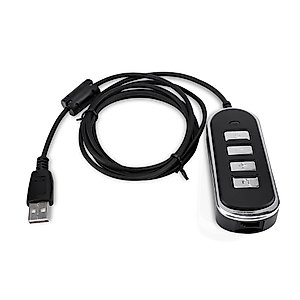 Zerone RJ9 to USB Audio Headphone Adapter with Control Box and Crystal Head Earphone