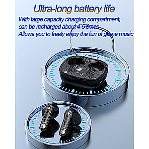 Wireless Headphones, Bluetooth Earbuds ENC Noise Cancelling Translucent Earphones in Ear, HiFi Stereo Dual Microphone Mini Sport Ear Buds with Fast Charging,IP7 Waterproof Sweat Resistant Headphones