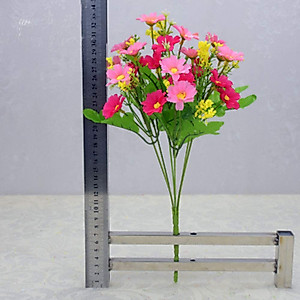 YEYSXSY Artificial Flowers Indoor Faux Silk Daisy Fake Flowers Greenery Shrubs Outdoor Plants for Hanging Planter Home Garden Wedding Porch Window Decorating 6Pcs