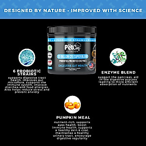 Pet Chef Dog Probiotic Prebiotic Chews-Digestion Stomach Health, Dog Smells. Probiotics & Enzymes for Dog Wellness - Improves Dog Anal Glands. All Natural & Organic