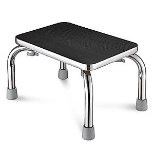 AW Medical Steel Step Stool Anti-Slip Platform Footstool for Seniors Adults 330lbs Weight Limit