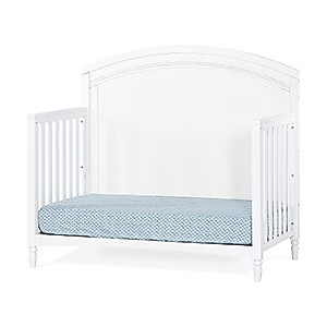 Child Craft Stella 4-in-1 Convertible Crib, Baby Crib Converts to Day Bed, Toddler Bed and Full Size Bed, 3 Adjustable Mattress Positions, Non-Toxic, Baby Safe Finish (Matte White)
