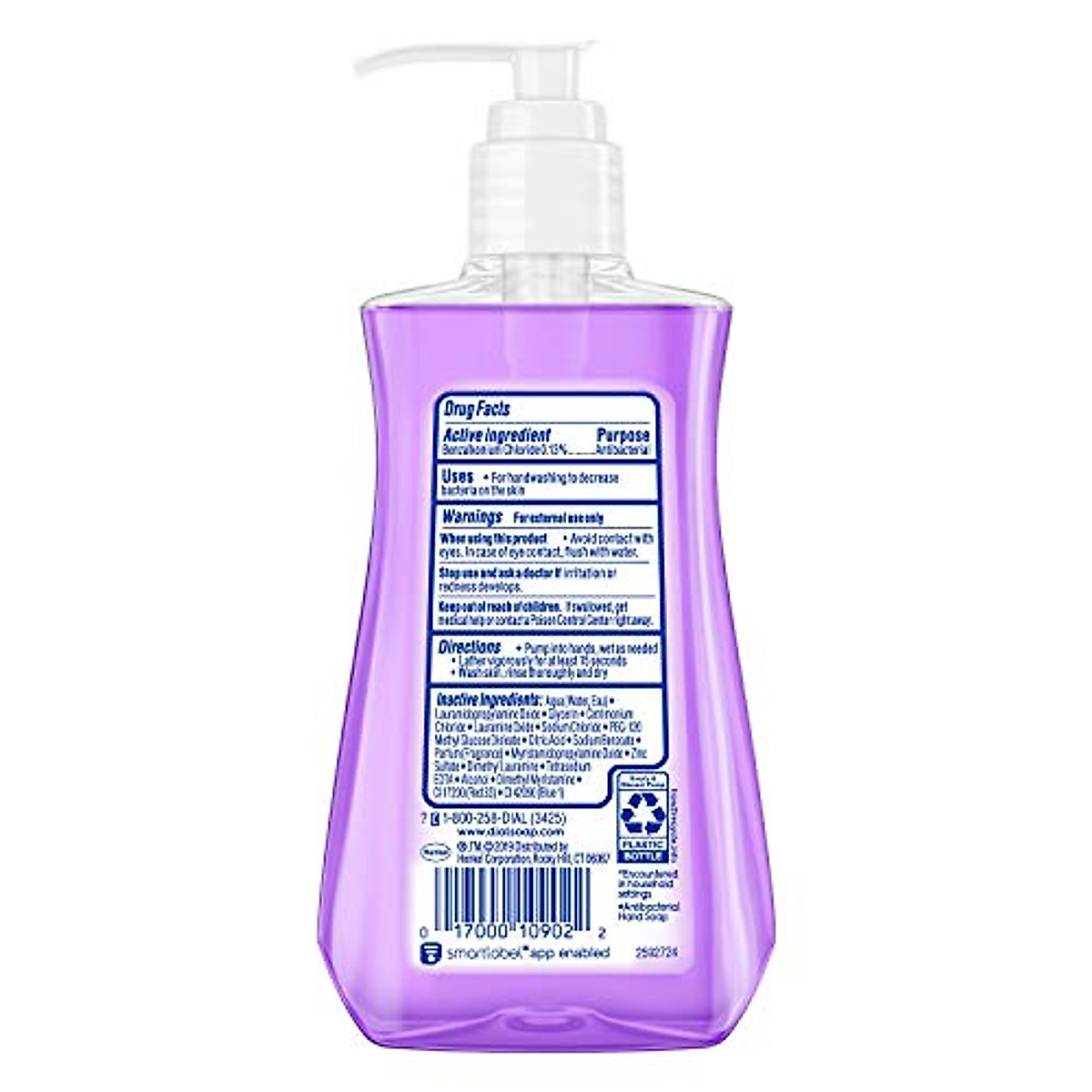Dial Antibacterial Liquid Hand Soap, Lavender & Twilight Jasmine, 7.5 Fluid Ounces