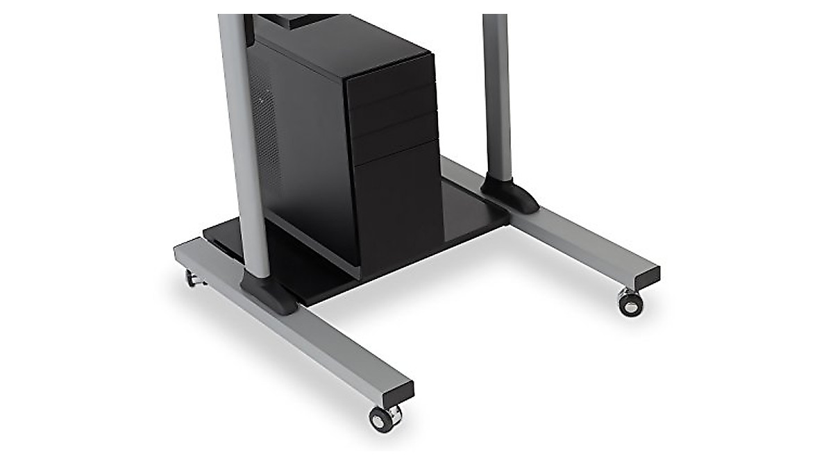 Mount-It! Mobile Sit-Stand Desk with Monitor Arm | Adjustable & Portable