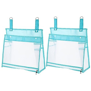 TOYANDONA 2pcs Toy Storage Mesh Bag Bathtub Hanging Bag Shower Toy Storage Organizer Bath Toy Organizer for Tub Wall Hanging Toys Bag Bathtub Toy Holder Tub Toys Toy Basket Square Baby Net