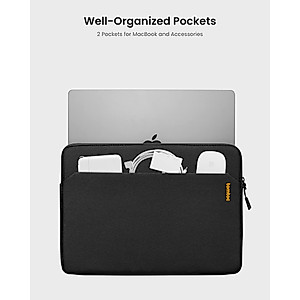 tomtoc Slim Laptop Sleeve for 14-inch MacBook Pro M4/M3/M2/M1 Pro/Max 2024-2021, Water-Resistant Protective Case for 13.8 Inch Surface Laptop AI PC, Accessory Bag
