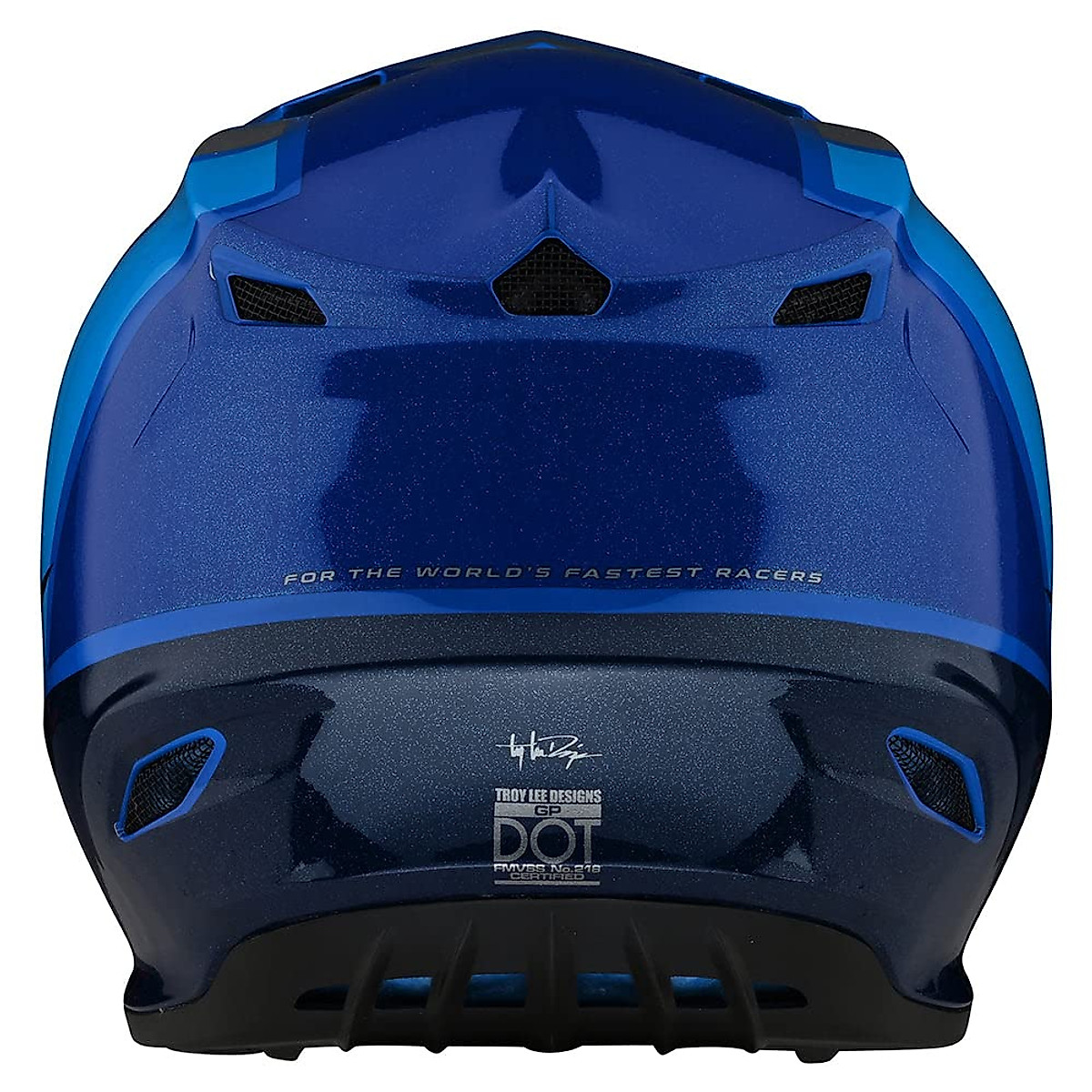 Troy Lee Designs GP Anarchy Adult Offroad Motocross Dirt Bike ATV Powersports Racing Full Face Helmets Lightweight Ventilated Youth GP Helmet; NOVA Blue MD