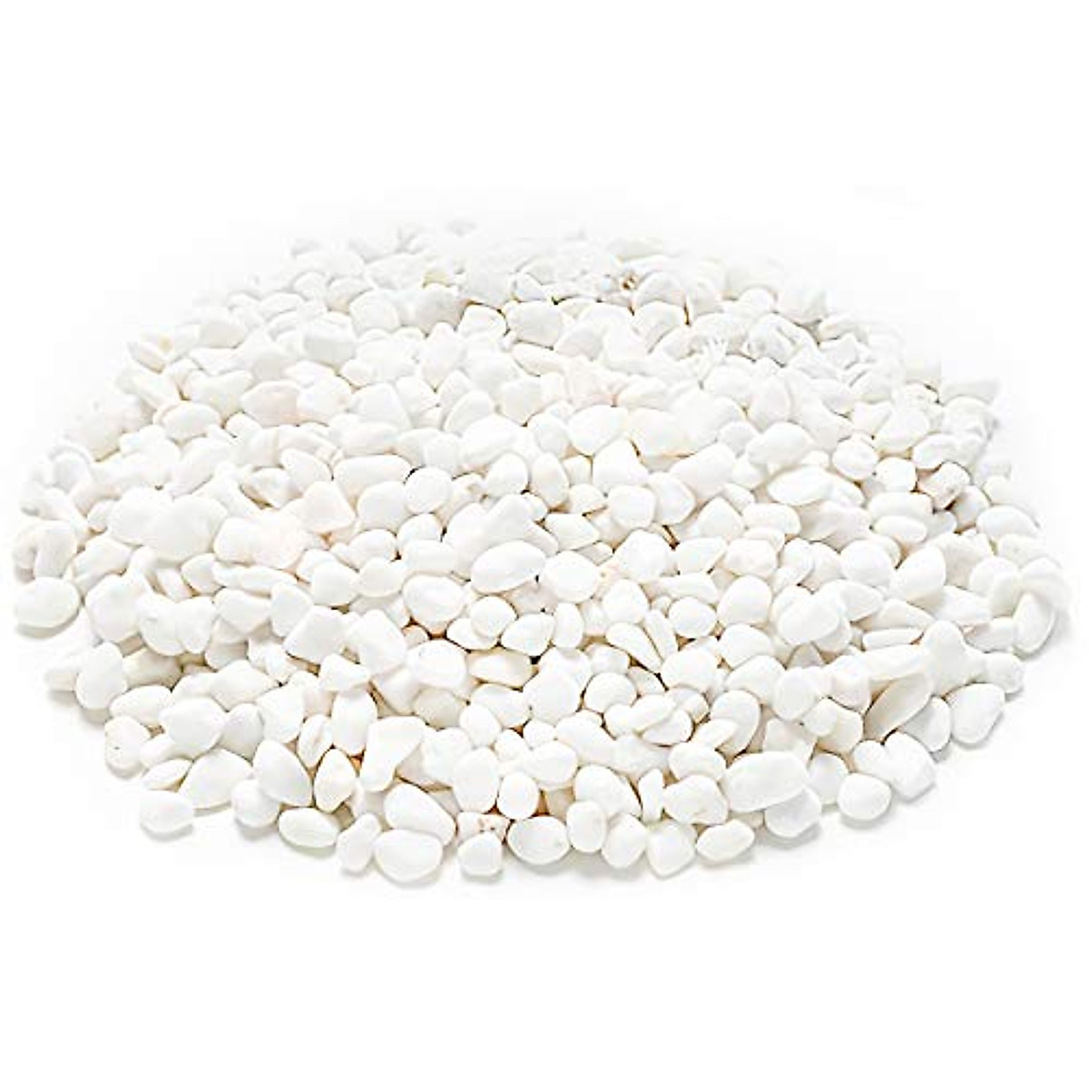 WUWEOT 6-lb White Decorative Bean Pebbles, 0.2" Natural Gravel Rocks for Plants, Succulents, Vases, Aquariums and Terrariums