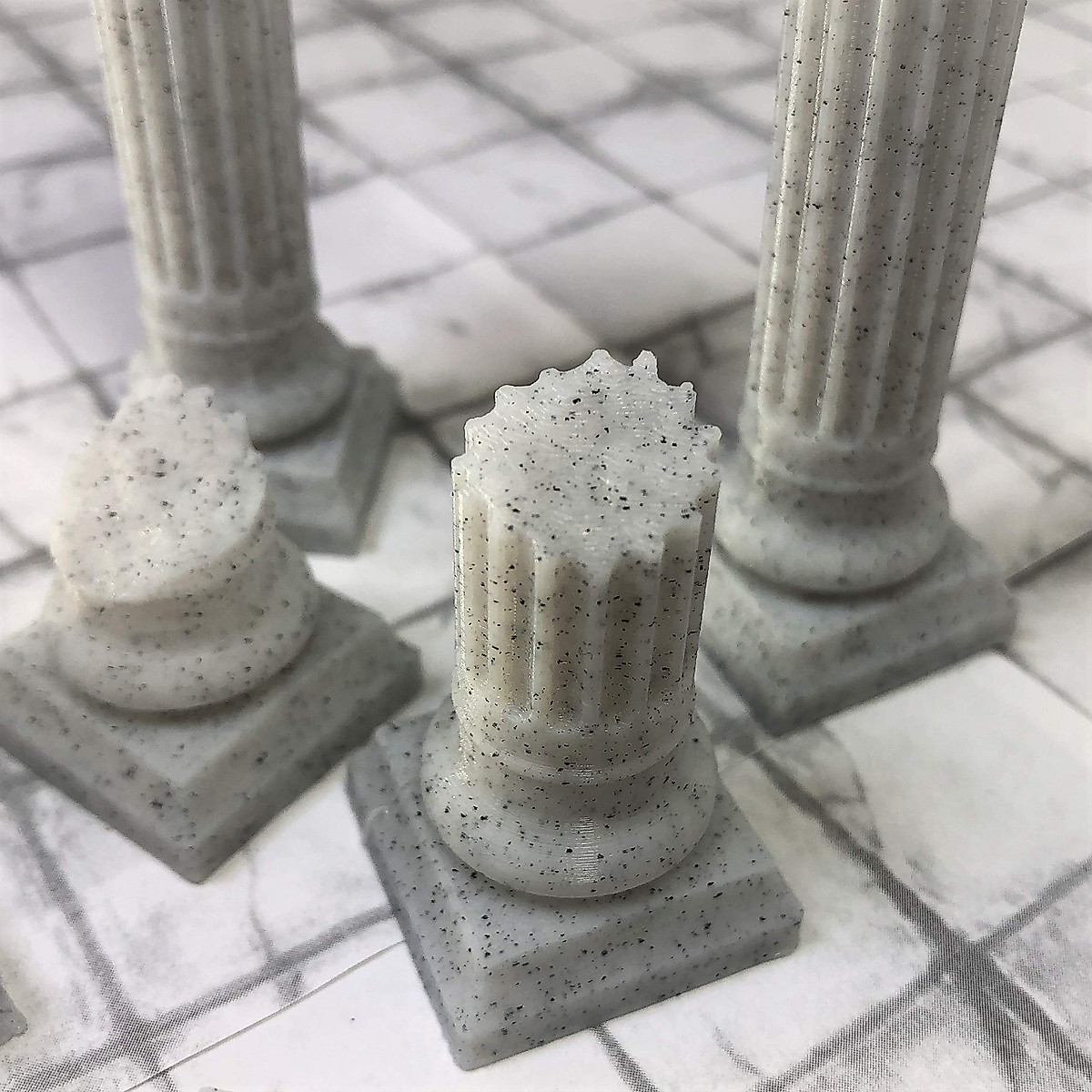 Extruded Gaming Roman Pillars