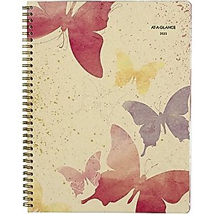AT-A-GLANCE 2023 Weekly & Monthly Planner, 8-1/2" x 11", Large, Recycled, Watercolors (791-905G)