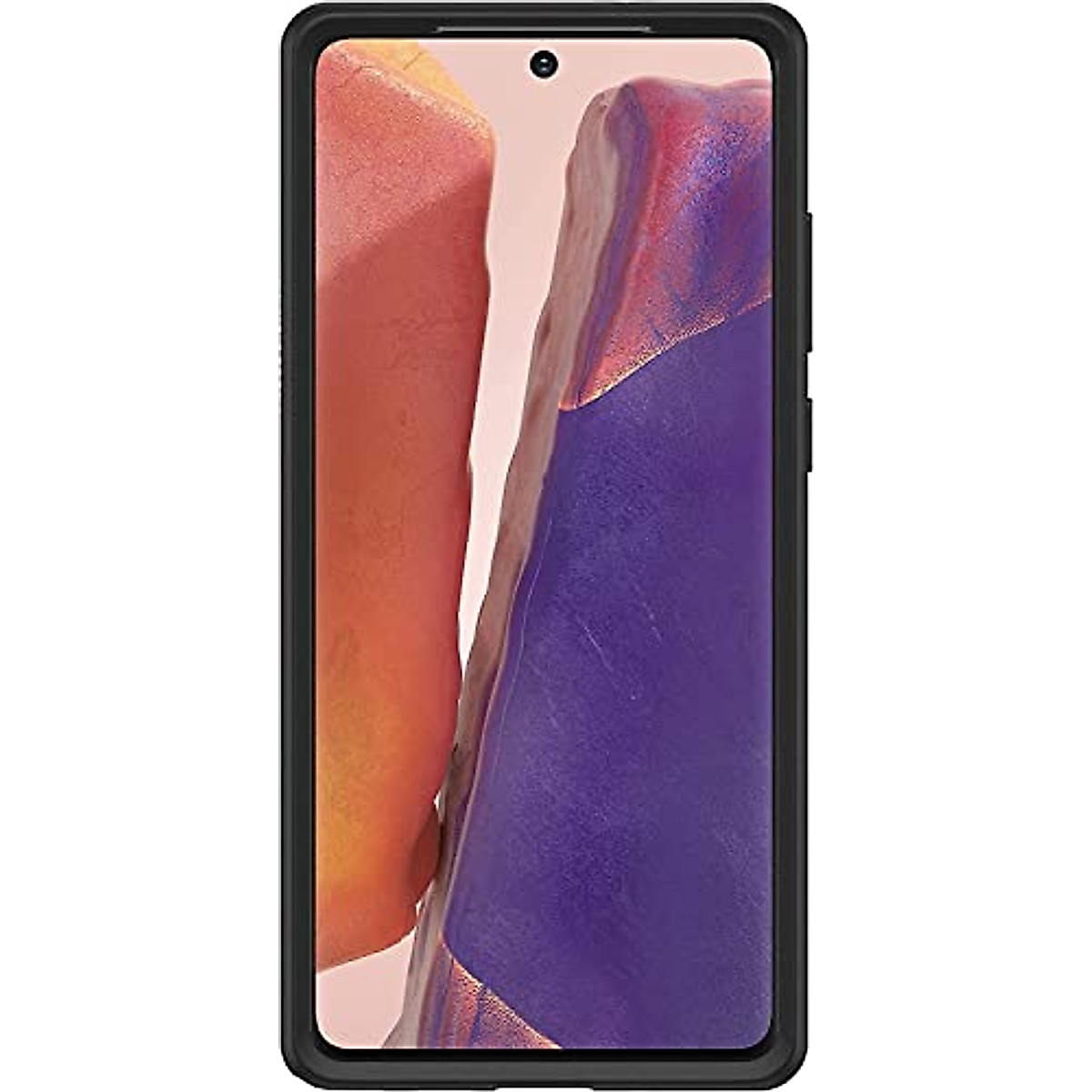 OtterBox Galaxy Note20 5G Symmetry Series Case - BLACK, ultra-sleek, wireless charging compatible, raised edges protect camera & screen