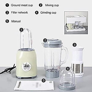 Water cup Electric juicer Multifunctional Blender Blender With Food Processor Spice Grinder And Ice Crusher 2 Speed U200BU200Bsettings And One Pulse Free 3 Titanium Alloy Ice/Nu ZJ666