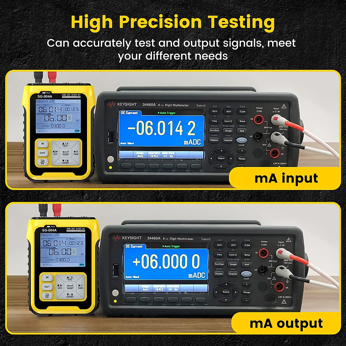 Upgraded SG-004A Signal Generator, Seesii 4-20mA 0-24V Adjustable Analog Current Voltage Generator Simulator with Real-time Curve,Historical Record, Resistance Pressure Generator Calibrator