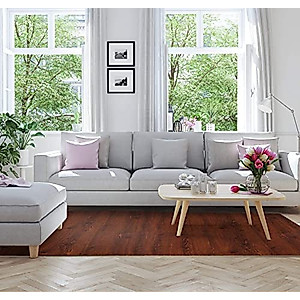 Sorbus 48Sq. Ft. Wood Grain Floor Tiles Foam Mat EVA Interlocking Mats Tile 3/8-Inch Thick Flooring Wood Puzzle Exercise Mats w/Borders - Home Playroom Basement, Apartment, Trade Show, Baby, Dance