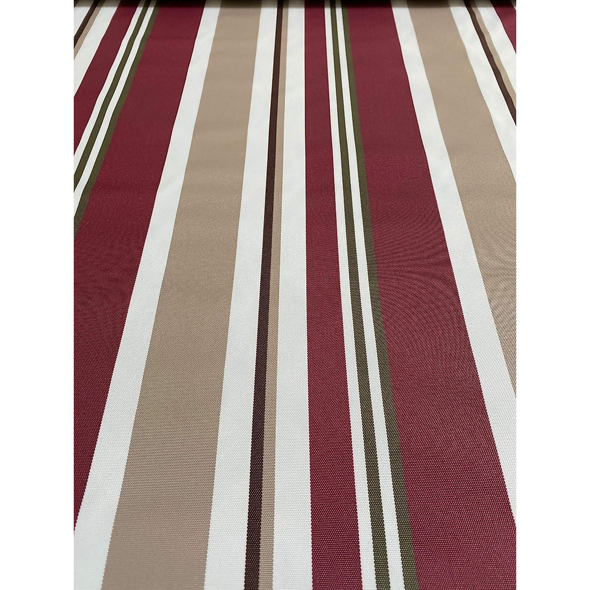 Upholstery Moroccan White on Grey Waterproof Outdoor Canvas Fabric 60" Wide (Burgundy)