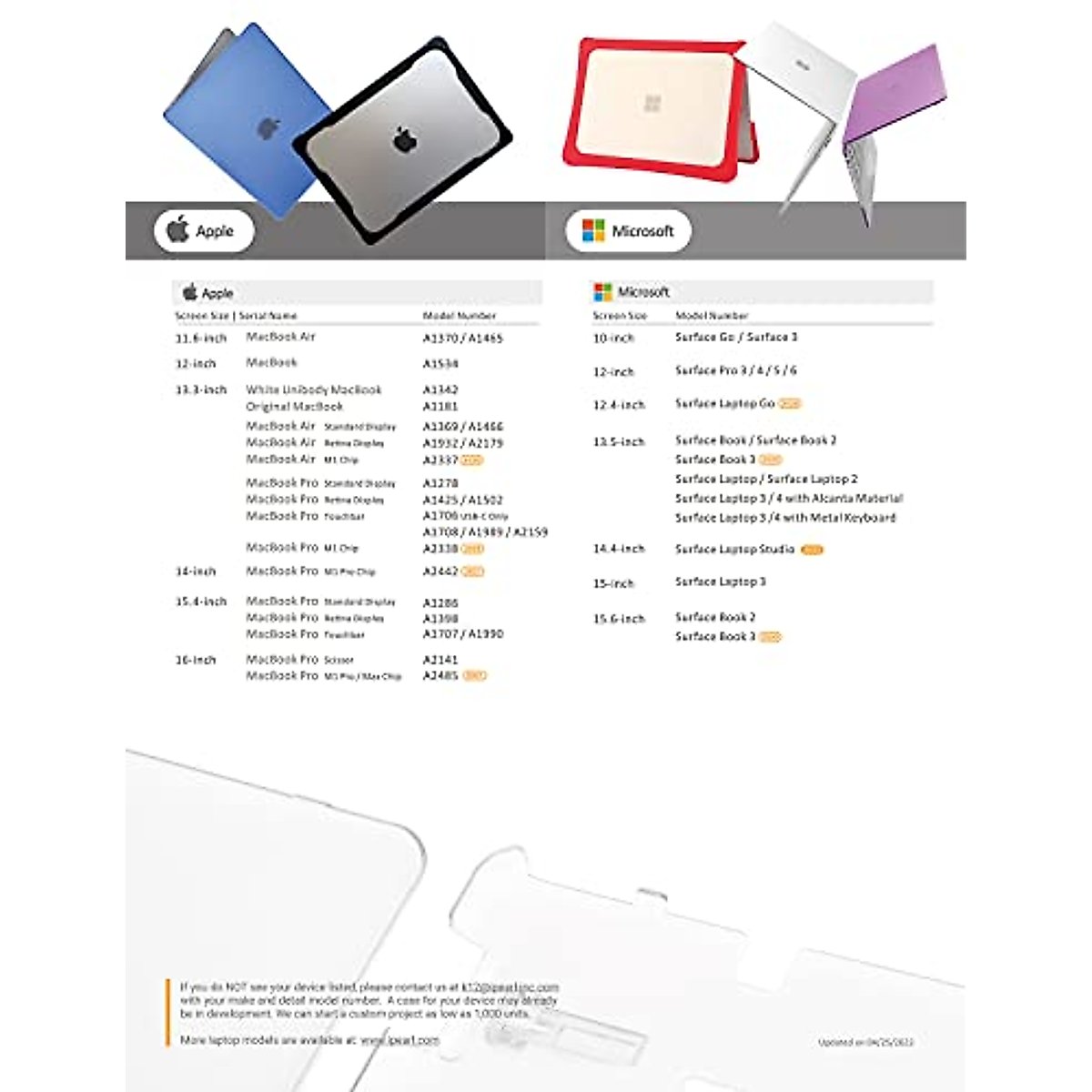 mCover Hard Case Only Compatible for 13.5" Microsoft Surface Laptop (5/4 / 3/2 / 1) with Alcantara Keyboard - Clear