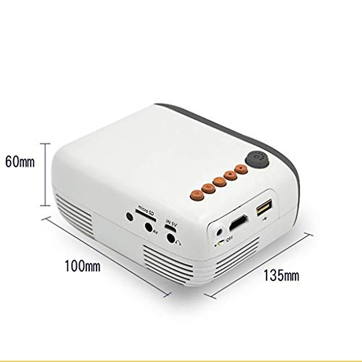 KXDFDC Mini Portable Projector, Display Video Projector Home Theater Projector,Smartphone