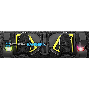 Hover-1 Ranger + Electric Hoverboard, 9MPH Top Speed, 9 Mile Range, Long Lasting Li-Ion Battery, 4HR Full Charge, Built-In Bluetooth Speaker, Rider Modes: Beginner to Expert, Black