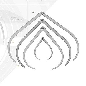 SUPVOX 4pcs Stainless Steel Clay Caliper Caly Sculpture Measuring Caliper Ceramics Measuring Tool (4 Inch, 8 Inch, 10 Inch, 12 Inch)