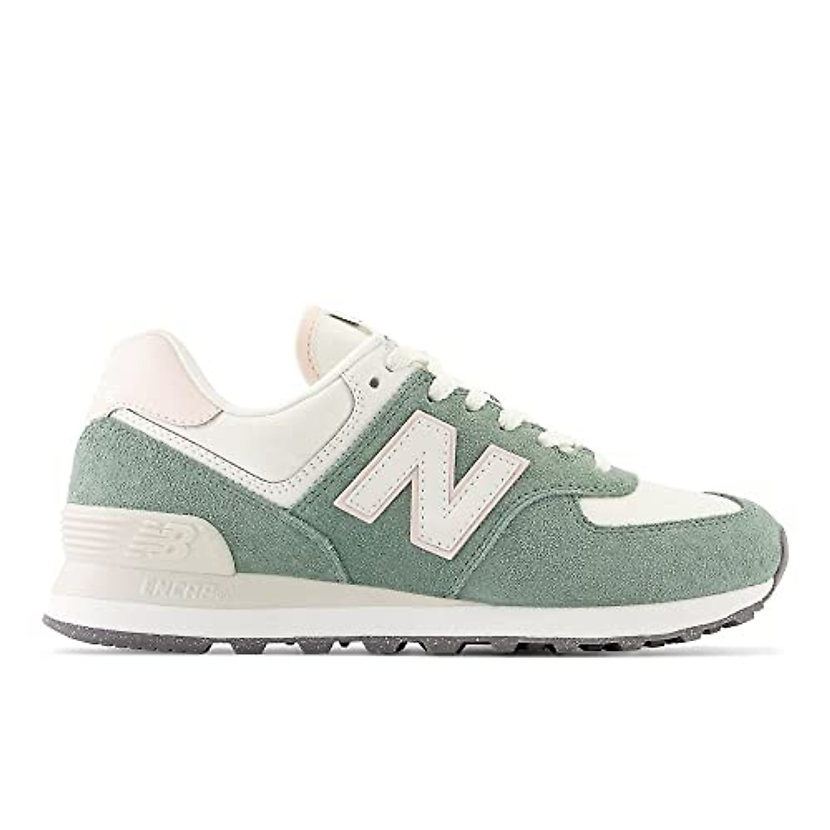 New Balance Women's 574 V2 Daydream Sneaker, Dark Juniper/Quartz Pink/Angora, 12