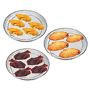 XL Air Fryer Accessories-Air Fryer Three Stackable Racks for Gowise Phillips USA Cozyna Ninjia Airfryer,Air Fryer Rack Stainless Steel Fit all 4.2QT - 5.8QT air fryer,Oven,Pressure Cooker