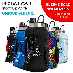 DR.HYDRO 64oz Half Gallon Water Bottle with Straw | Large Water Bottle - BPA Free Leakproof | Gym Water Bottle for Men | Daily Water Jug for Fitness and Outdoor Sports