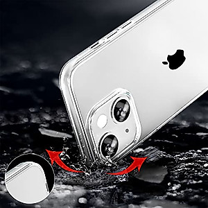 TENOC Phone Case Compatible for iPhone 13 Mini, Clear Case Shockproof Protective Bumper Slim Cover for 5.4 Inch 2021 Release