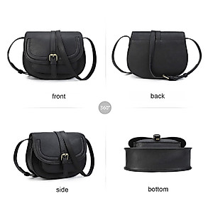 AFKOMST Crossbody Bags for Women,Small Saddle Purse and Boho Cross Body Handbags,Vegan Leather