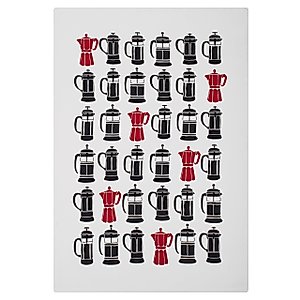 MUkitchen Kitchen Designer Print Towel Set, French Press