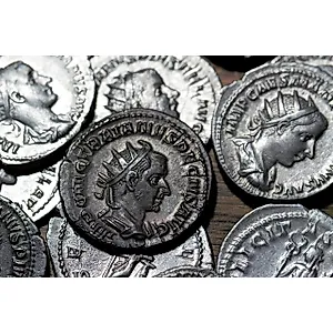 1700 Year Old Ancient Roman Empire Silver Double Denarius Coin (Antoninianus) Very Fine or Better Condition