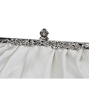 Tngan Women Pleated Clutch Solid Color Evening Bag Banquet Tote Bag Bridal Wedding Dress HandBag, Teal a