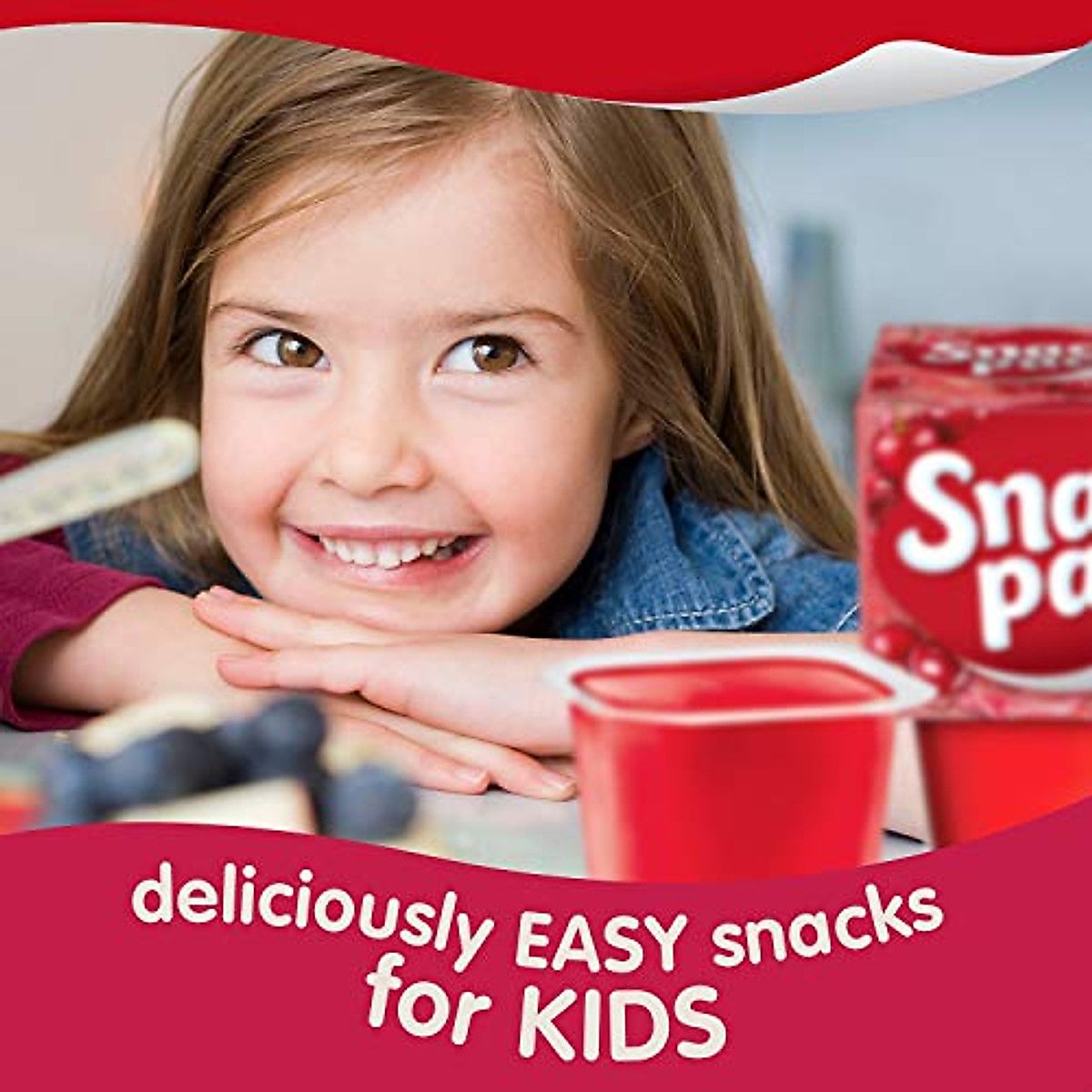 Snack Pack Sugar Free Cherry Flavored Juicy Gels, 4 Count Snack Cups