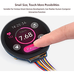 1.28inch Round LCD with Touch Panel,240×240 IPS Screen Display Module,SPI and I2C Communication,with GC9A01 Display Driver,CST816S Touch Driver,for Raspberry Pi, Raspberry Pi Pico, for Arduino, etc