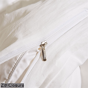 ABREEZE Ruffle Duvet Cover Queen Soft Washed Microfiber Vintage French Country Duvet Cover Set White 3 Pieces Farmhouse Microfiber Bedding Comforter Cover Set, Soft and Lightweight