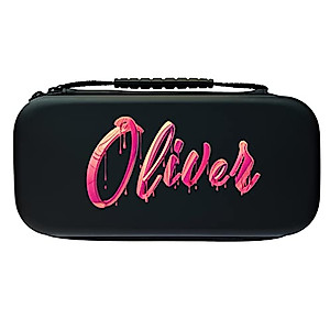 Case Made For Nintendo Switch Custom Dripping Graffiti Name Switch OLED Console Protective Travel Personalized Carry Case for Gamers N7