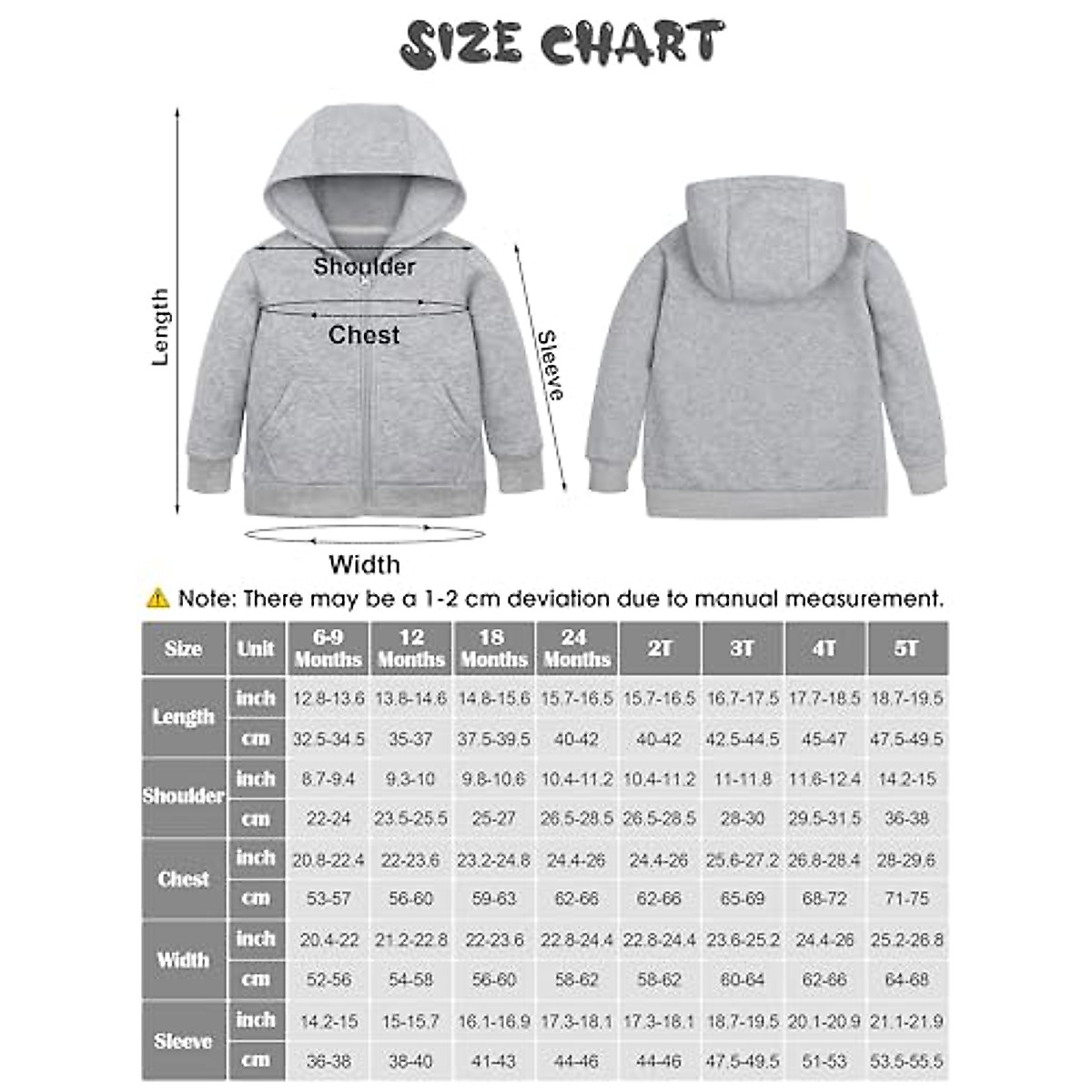 Cooraby 3 Pieces Baby and Toddler Girls Fleece Full-Zip Hoodies Lightweight Jacket with Pockets Winter Coat for Baby Girls